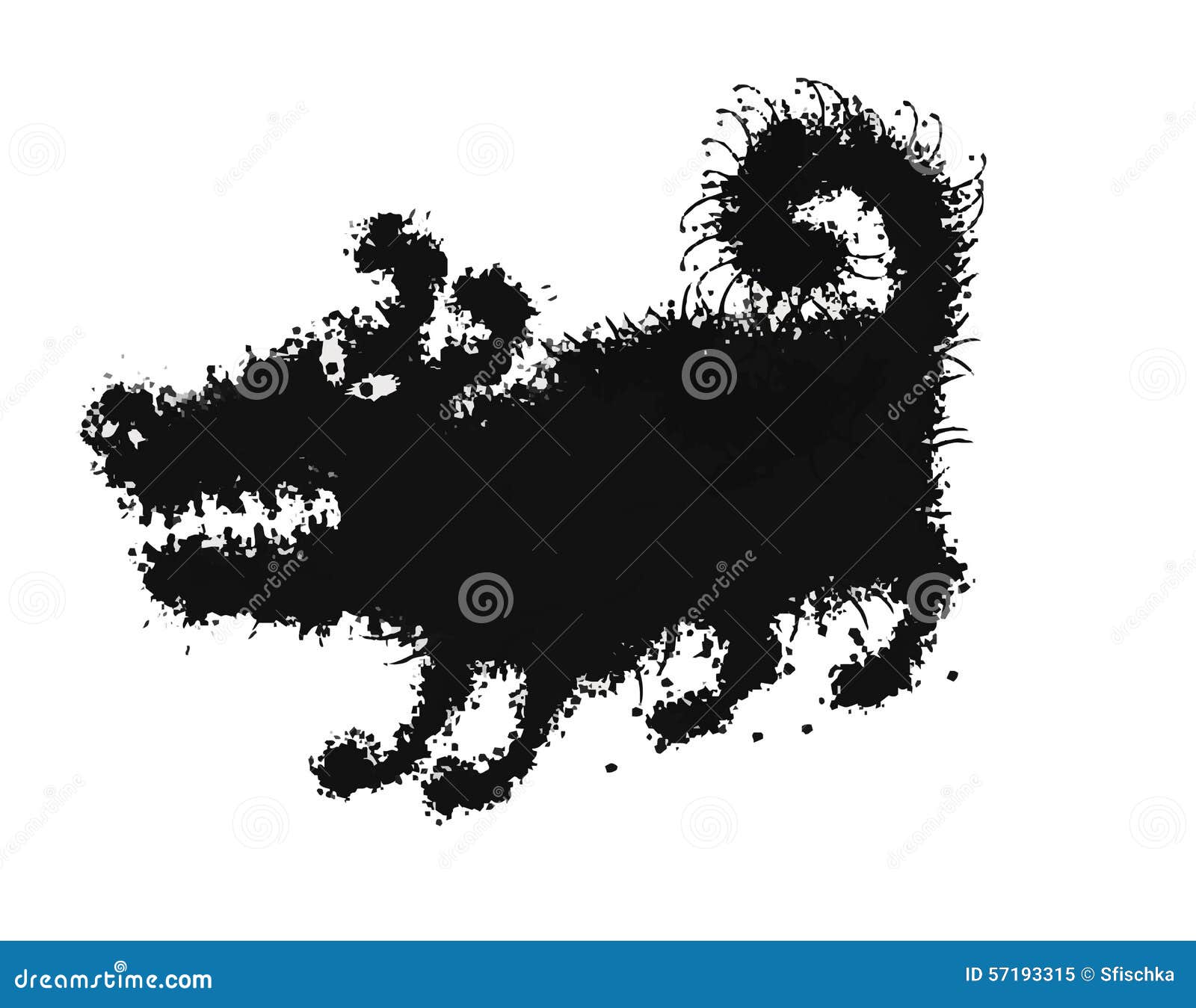 Angry Snarling Wolf Profile Head Black Vector Portrait | CartoonDealer ...