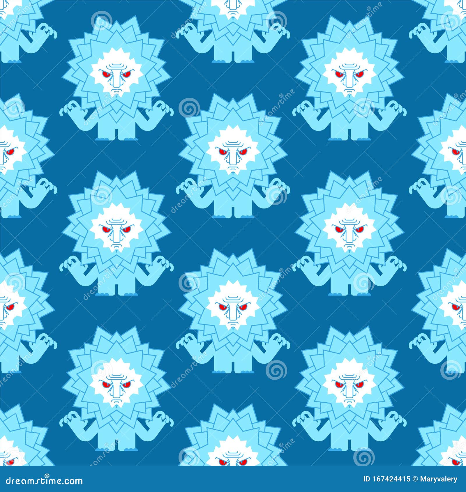 Angry Snowflake Pattern Seamless. Evil Flake Of Snow Background ...