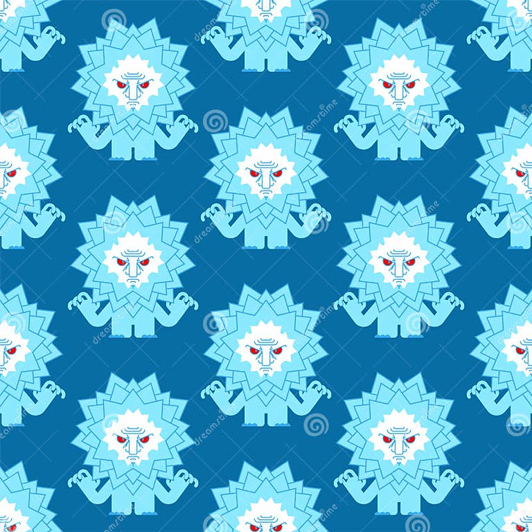 Angry Snowflake Pattern Seamless. Evil Flake of Snow Background Stock ...