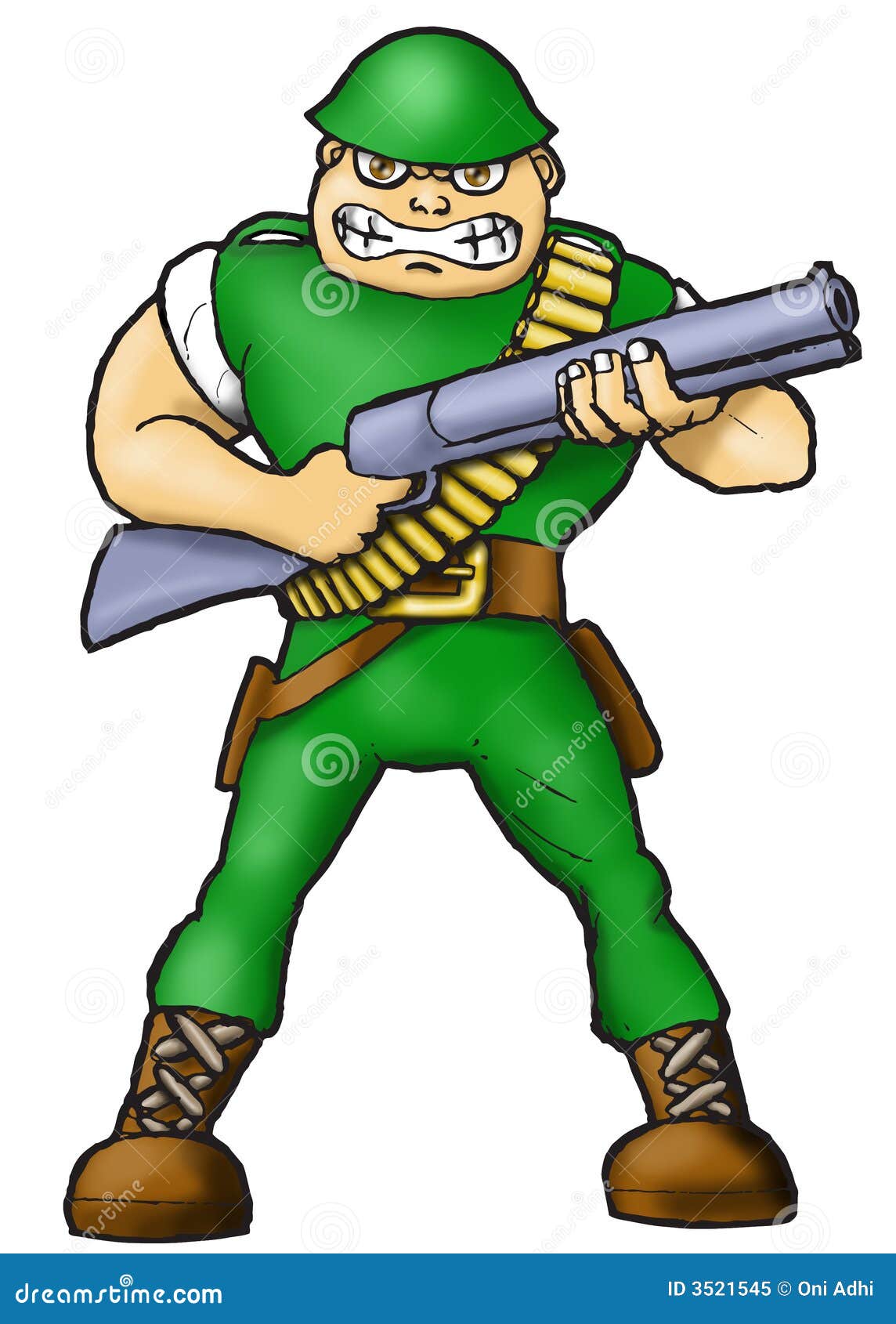 Angry soldier stock illustration. Illustration of battle - 3521545