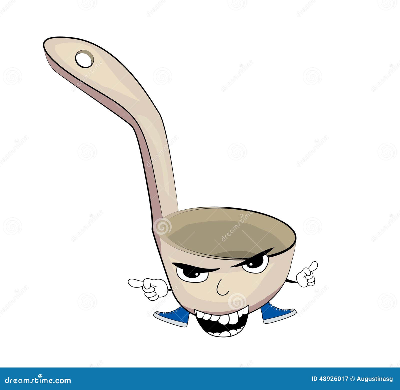 Angry spoon cartoon stock illustration. Illustration of clipart - 48926017