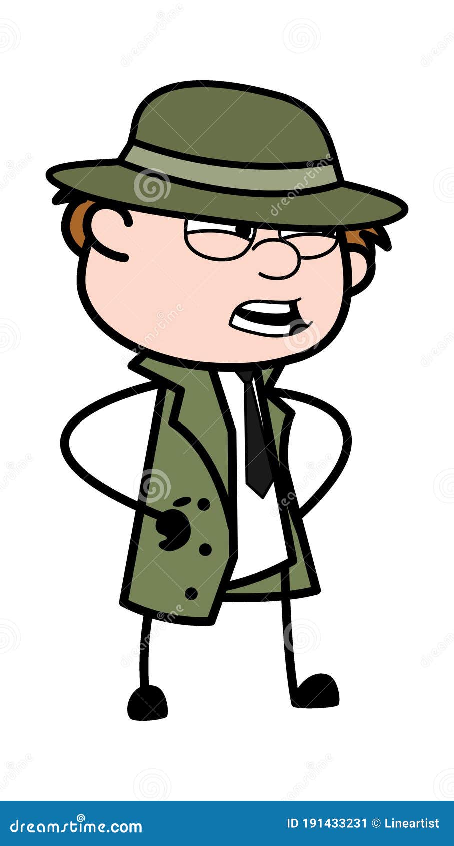 Angry Spy Talking Cartoon stock illustration. Illustration of male ...