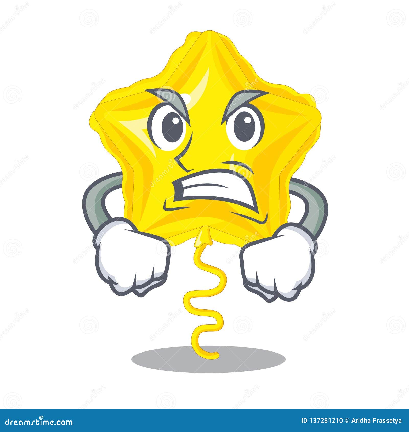 Angry Star Emoji. Red Combine Color Cartoon Vector | CartoonDealer.com ...