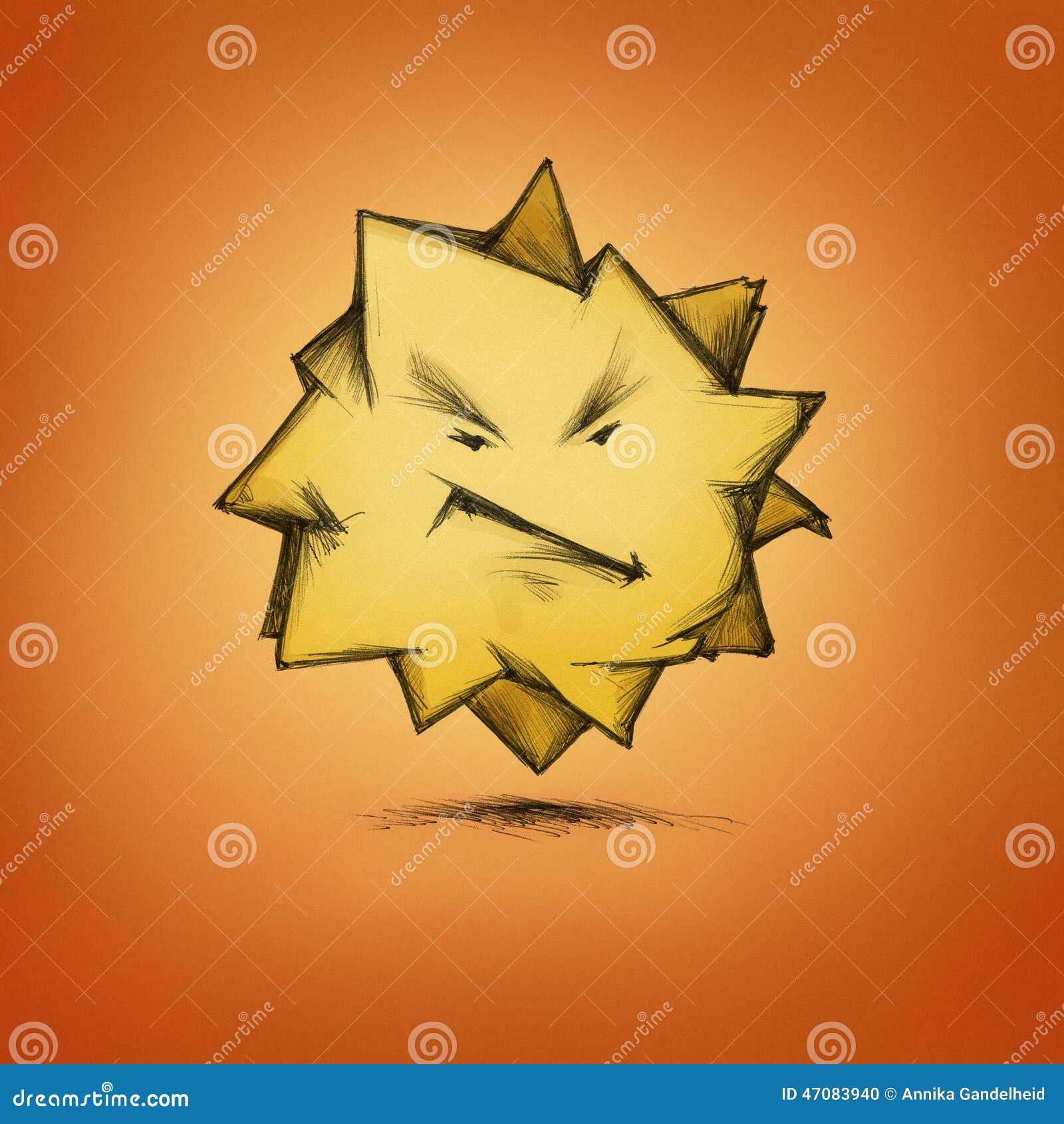 Angry Star Character Cartoon Style | CartoonDealer.com #97784103