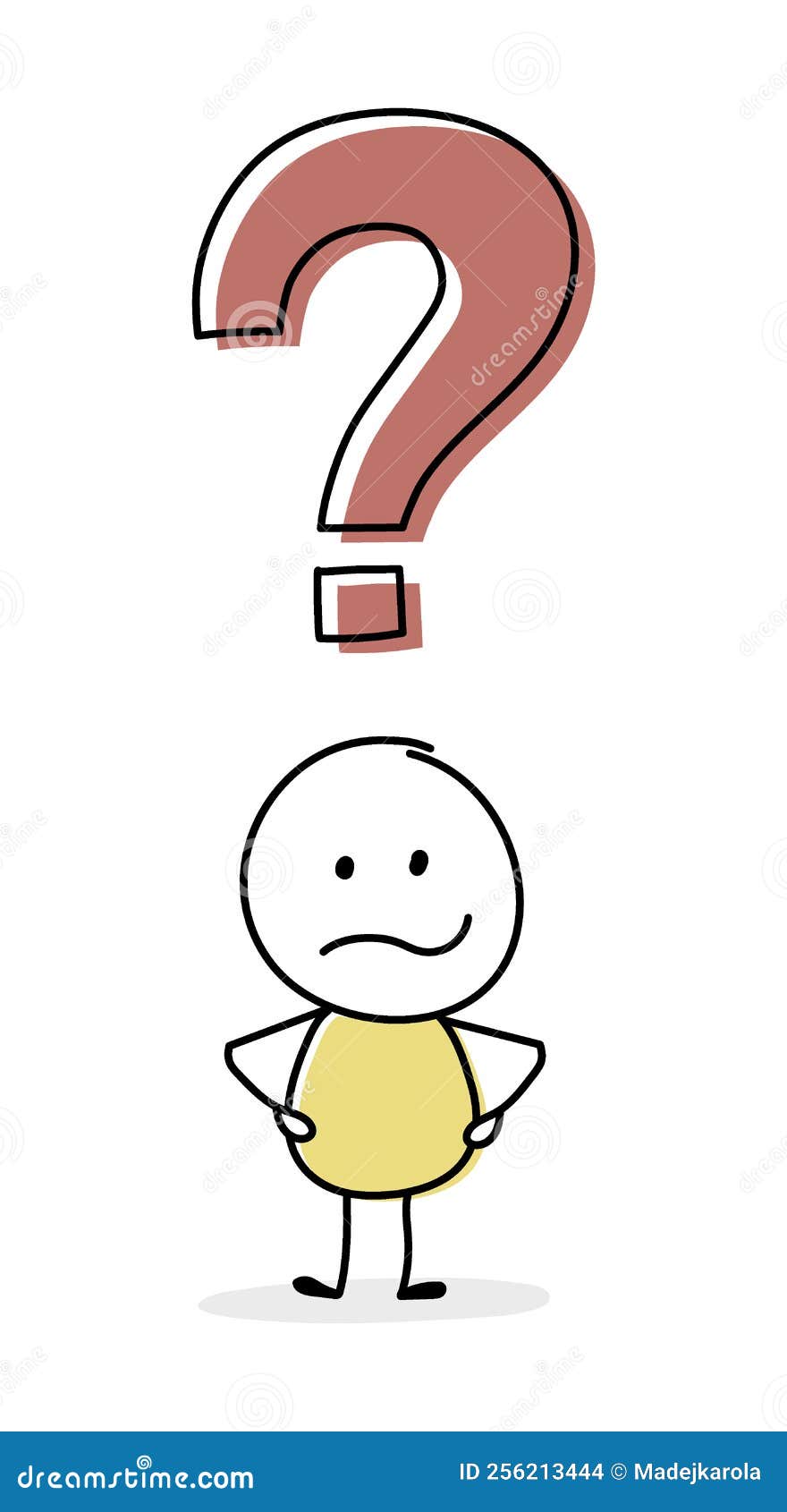 Angry Stickman with Question Mark Symbol. Business Concept Stock ...