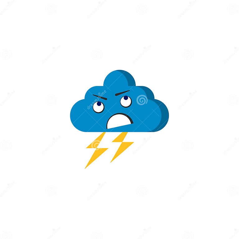 Angry storm cloud vector stock vector. Illustration of cloud - 101853753