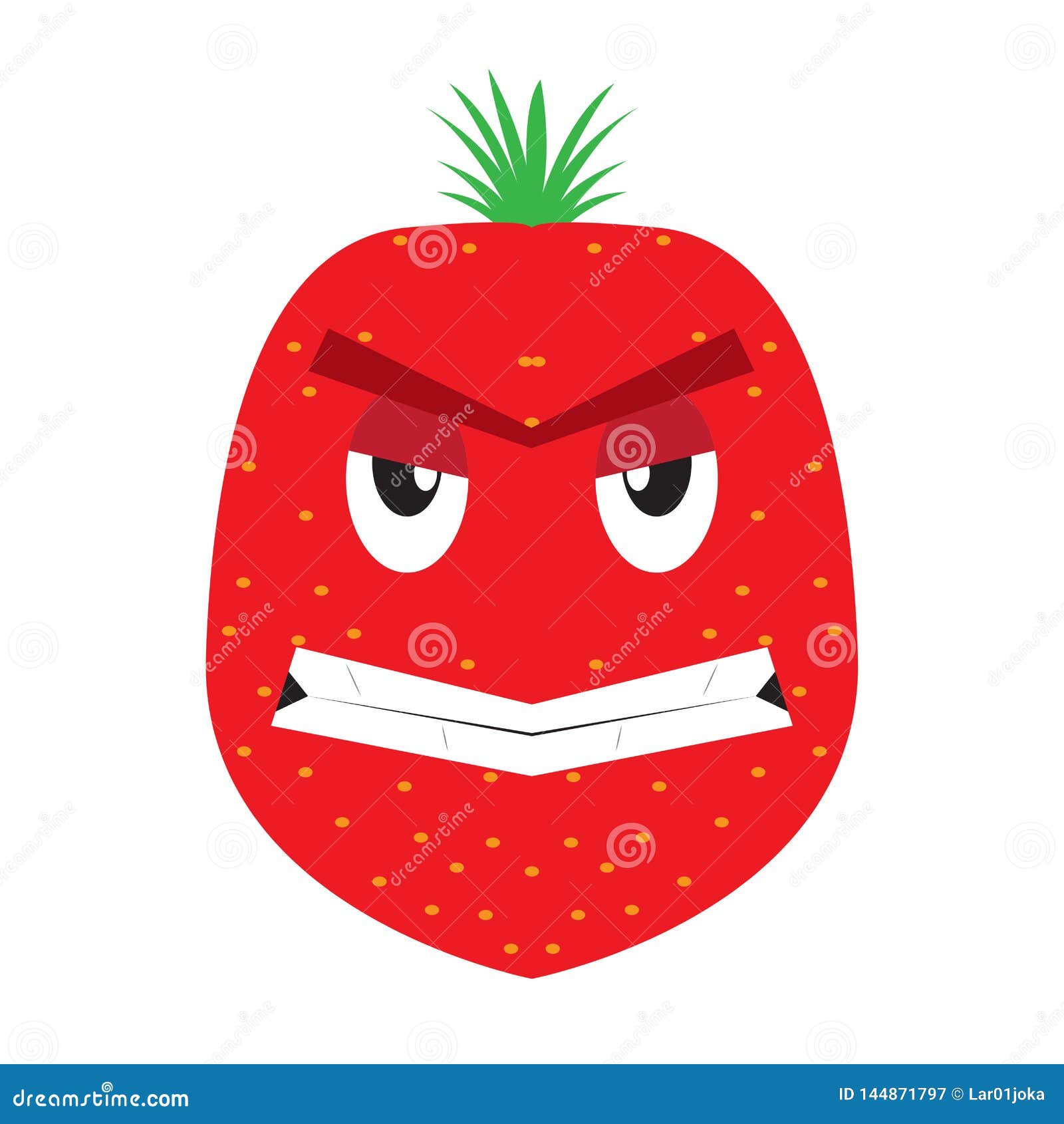 Angry strawberry cartoon stock vector. Illustration of strawberry ...