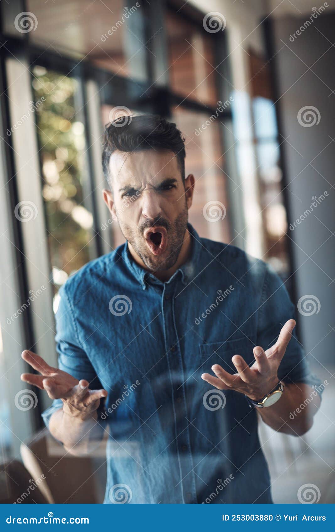 Angry, Stressed and Frustrated Man Unhappy and Feeling Bad about Work ...