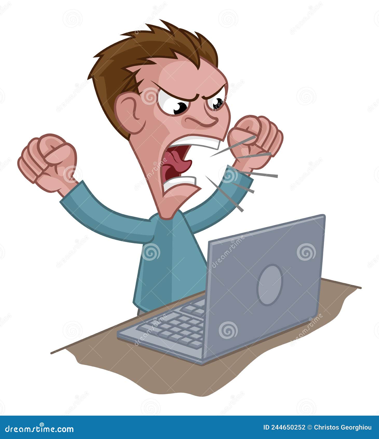 Angry And Stressed Office Worker Cartoon Vector | CartoonDealer.com ...