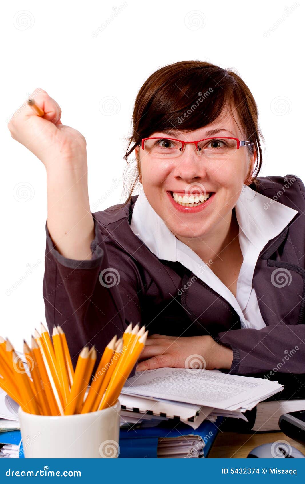 Angry, Stressed Office Worker, Isolated Stock Photo - Image of person ...