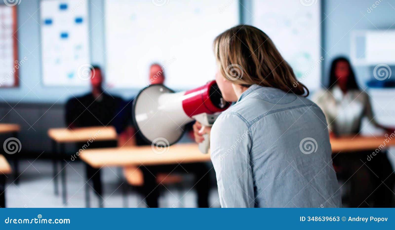 Angry Strict Teacher Yelling in School Stock Image - Image of ...