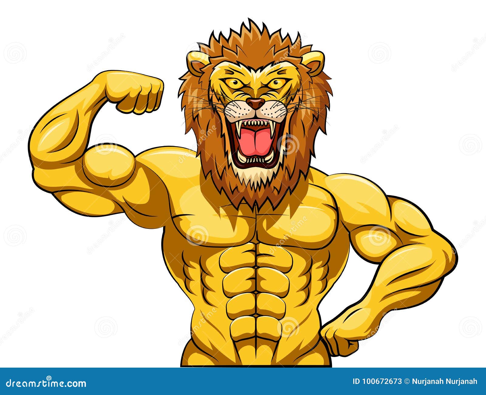Strong Lion King Logo, Unik Lion Icon Stock Photography | CartoonDealer ...