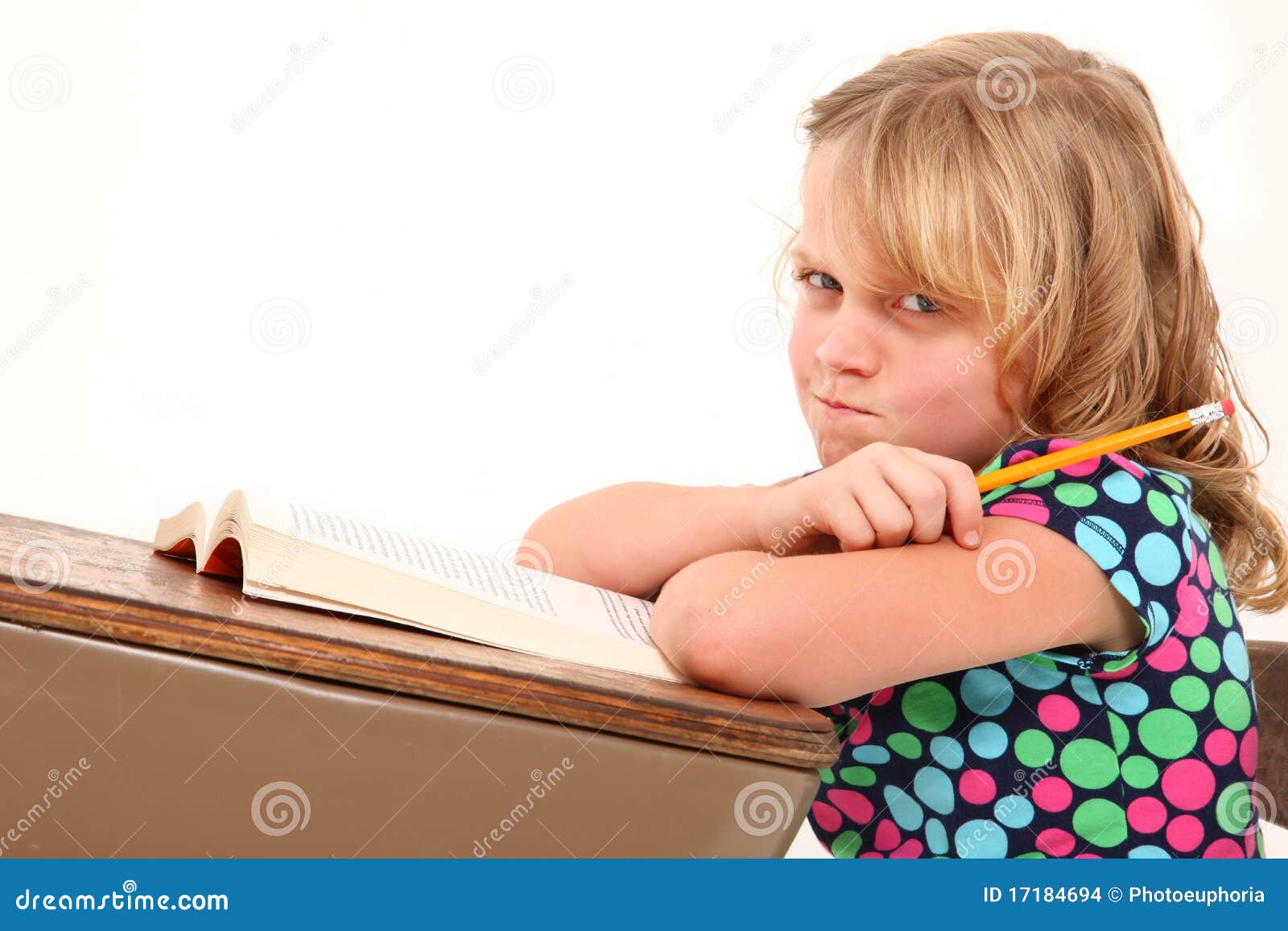 Angry Student Desk Stock Images - Image: 17184694