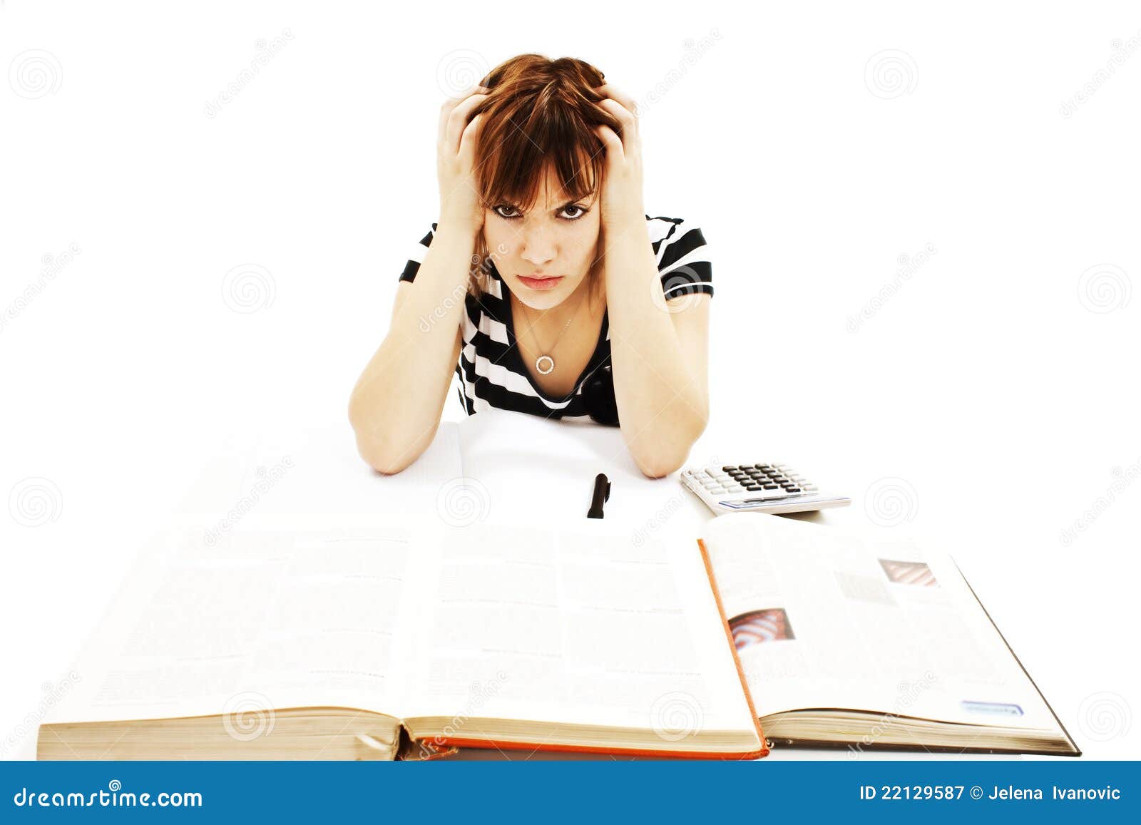 Angry Student Girl with Learning Difficulties Stock Image - Image of ...