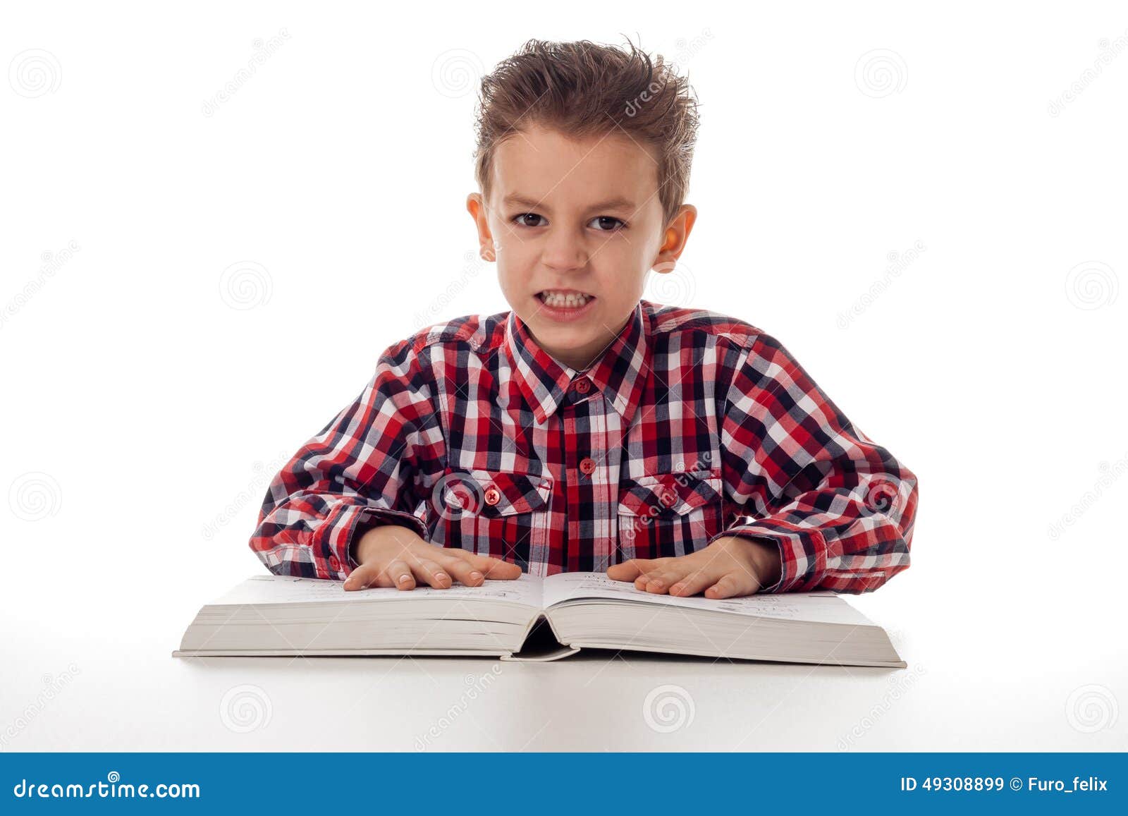 Angry student stock image. Image of childhood, isolated - 49308899