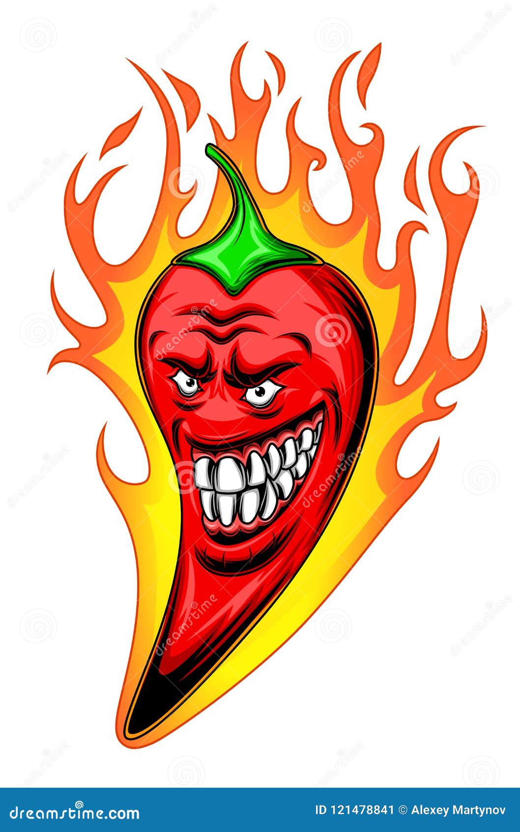 Angry Chilli Cartoon | CartoonDealer.com #47922173