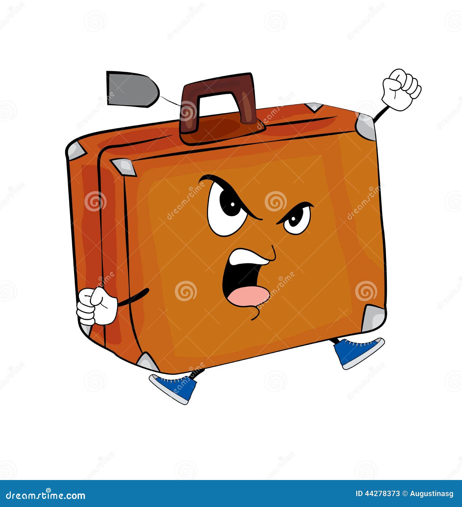 Angry Suitcase Cartoon | CartoonDealer.com #44278373