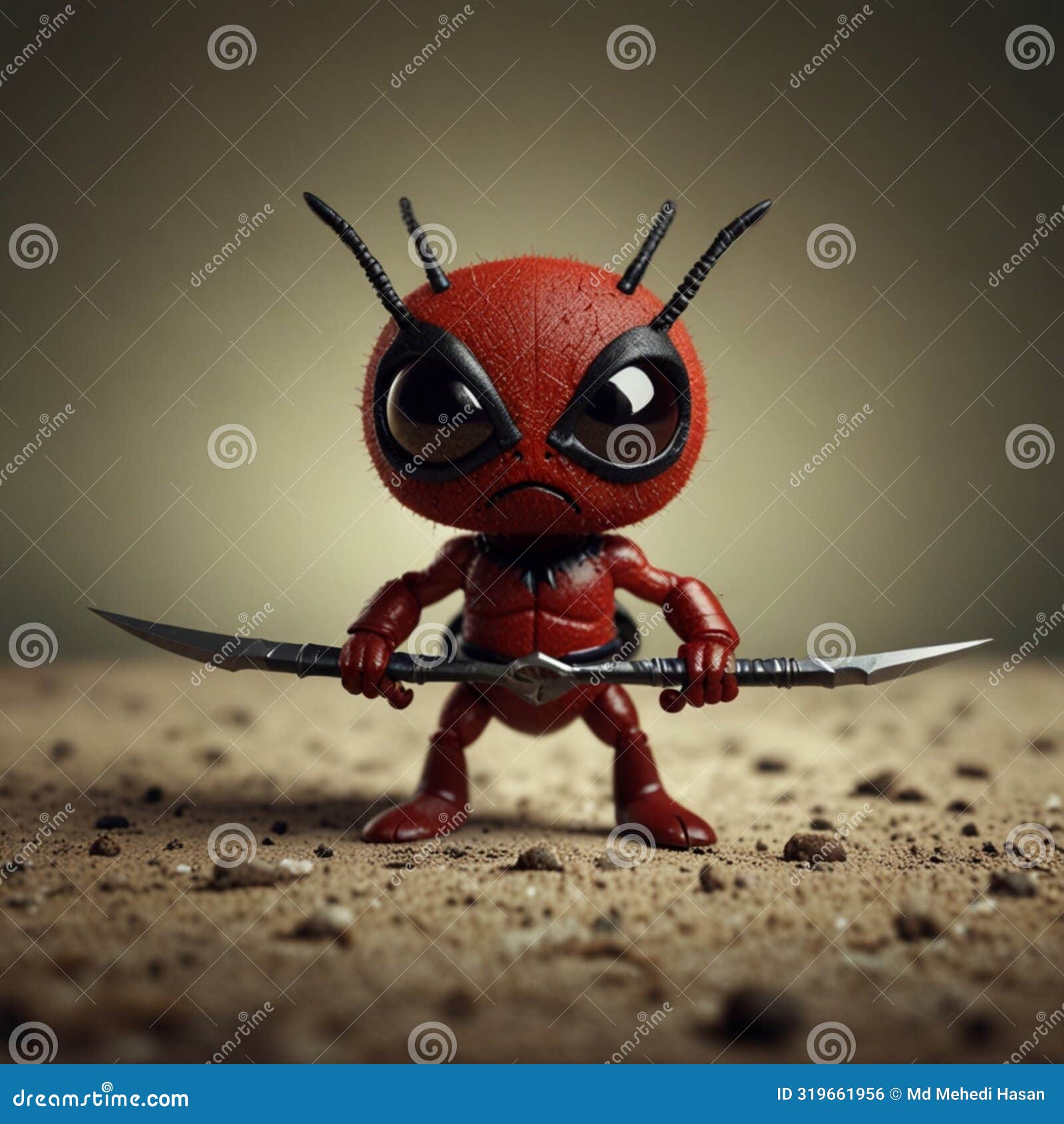 The Angry Ant Superhero with Weapons. Background. Ai Generated Stock ...