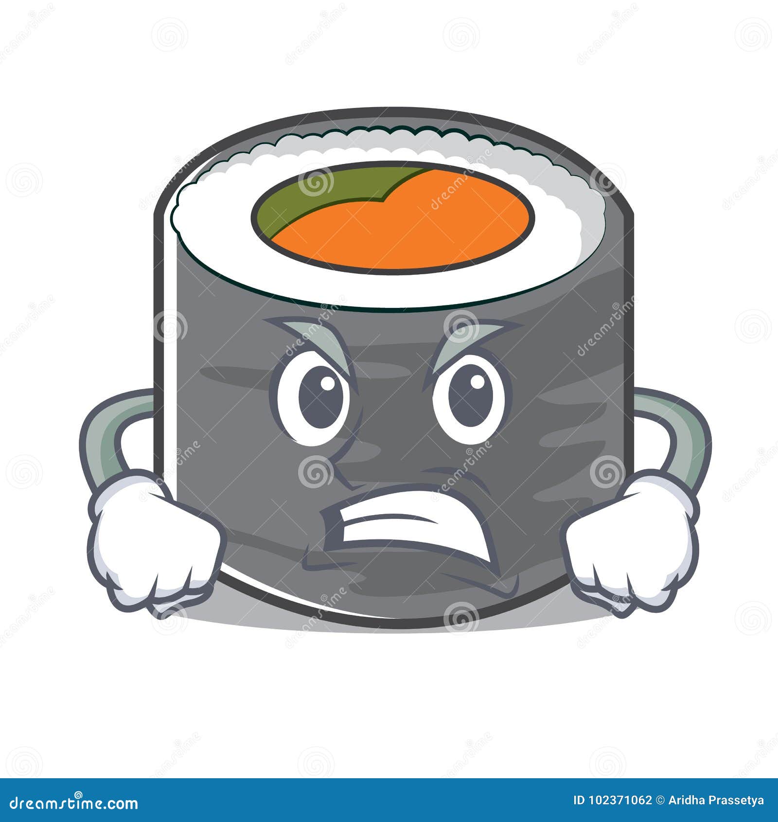 Angry Sushi Cartoon Royalty-Free Illustration | CartoonDealer.com #49694520