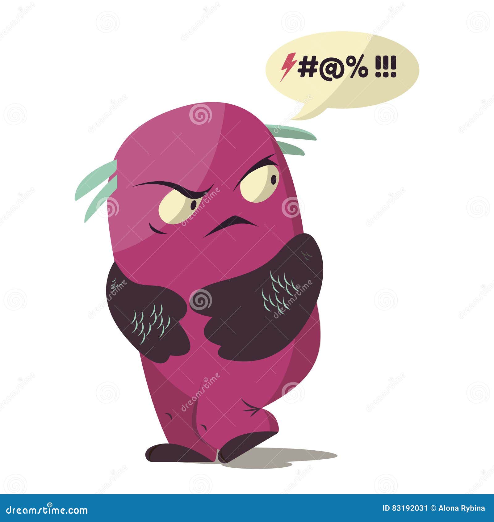 Angry Swearing Emoji Cartoon Vector | CartoonDealer.com #227494521