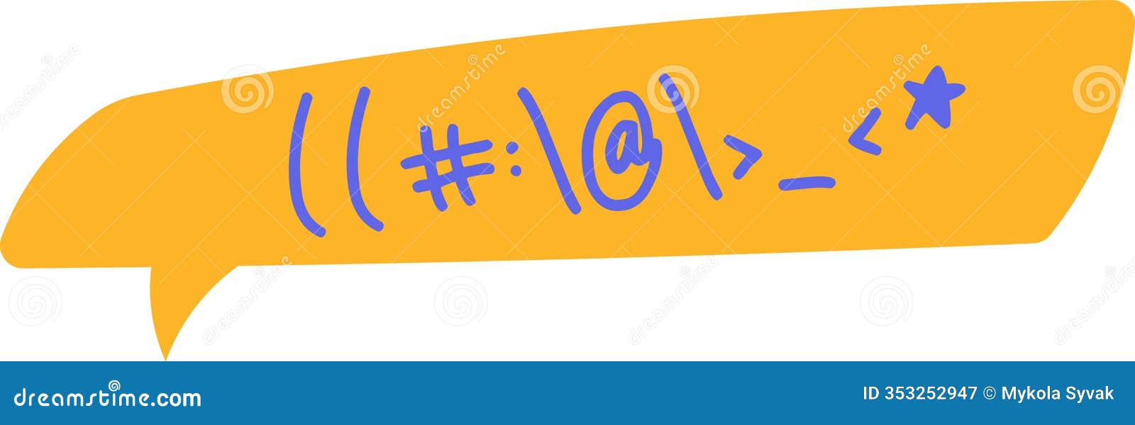 Angry Symbols Speech Bubble Stock Illustration - Illustration of text ...