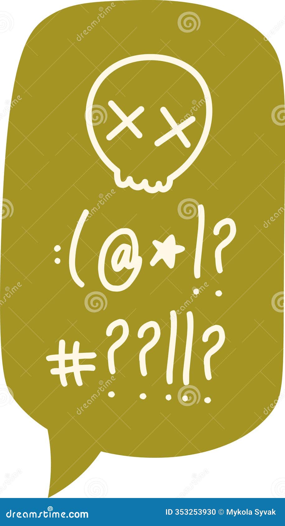 Angry Symbols Speech Bubble Stock Illustration - Illustration of angry ...