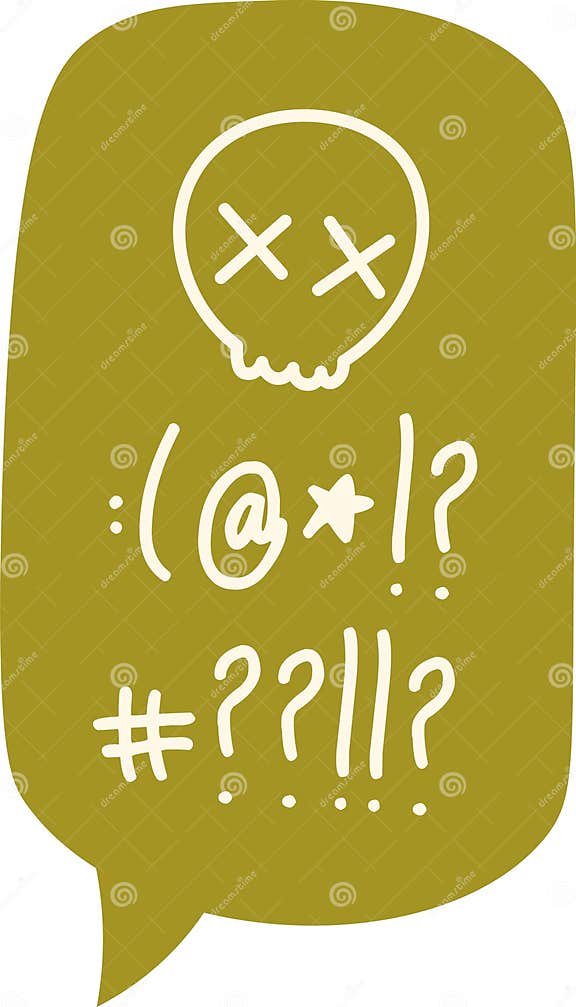 Angry Symbols Speech Bubble Stock Illustration - Illustration of angry ...