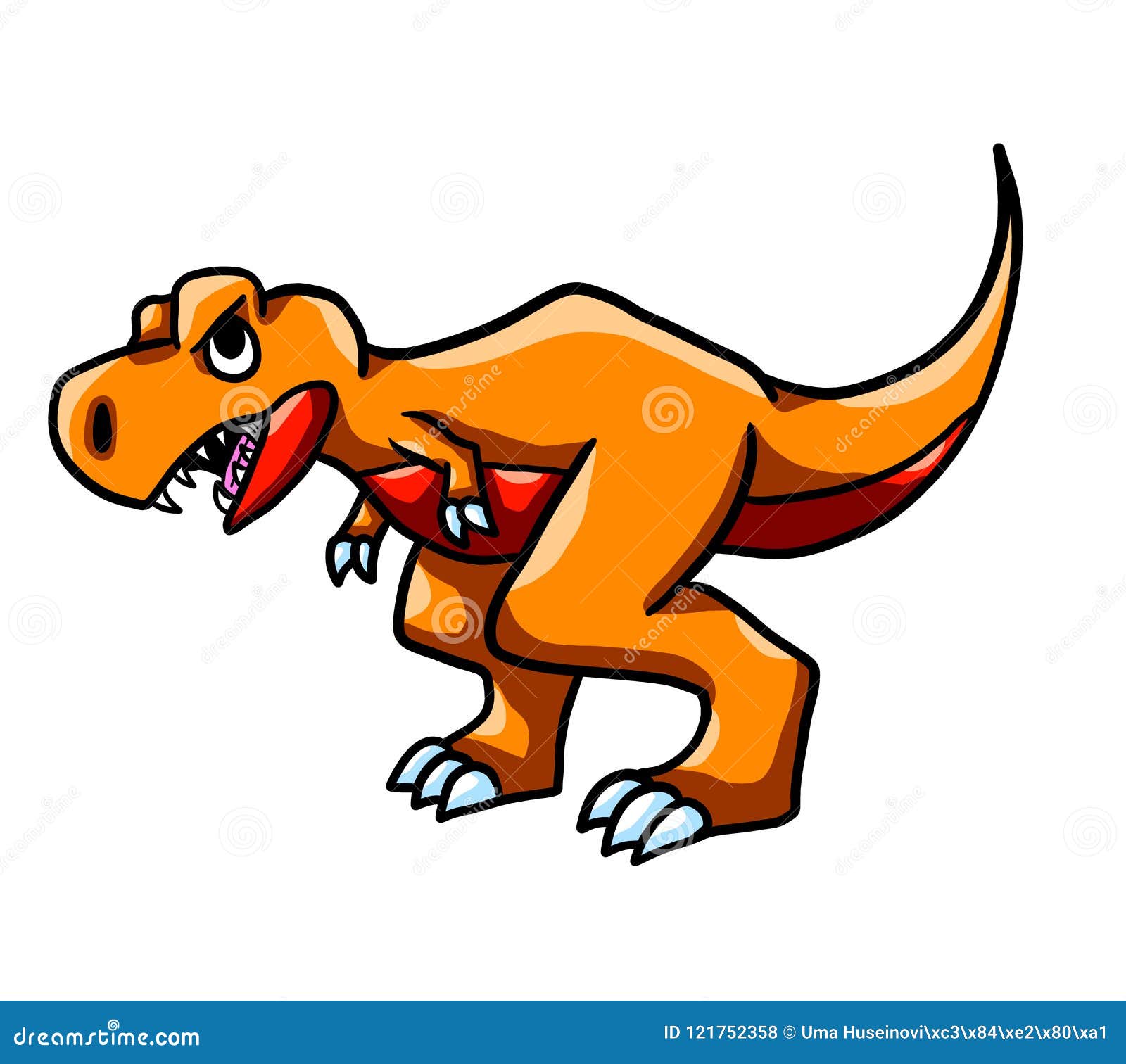 Angry T Rex stock illustration. Illustration of cartoon - 121752358