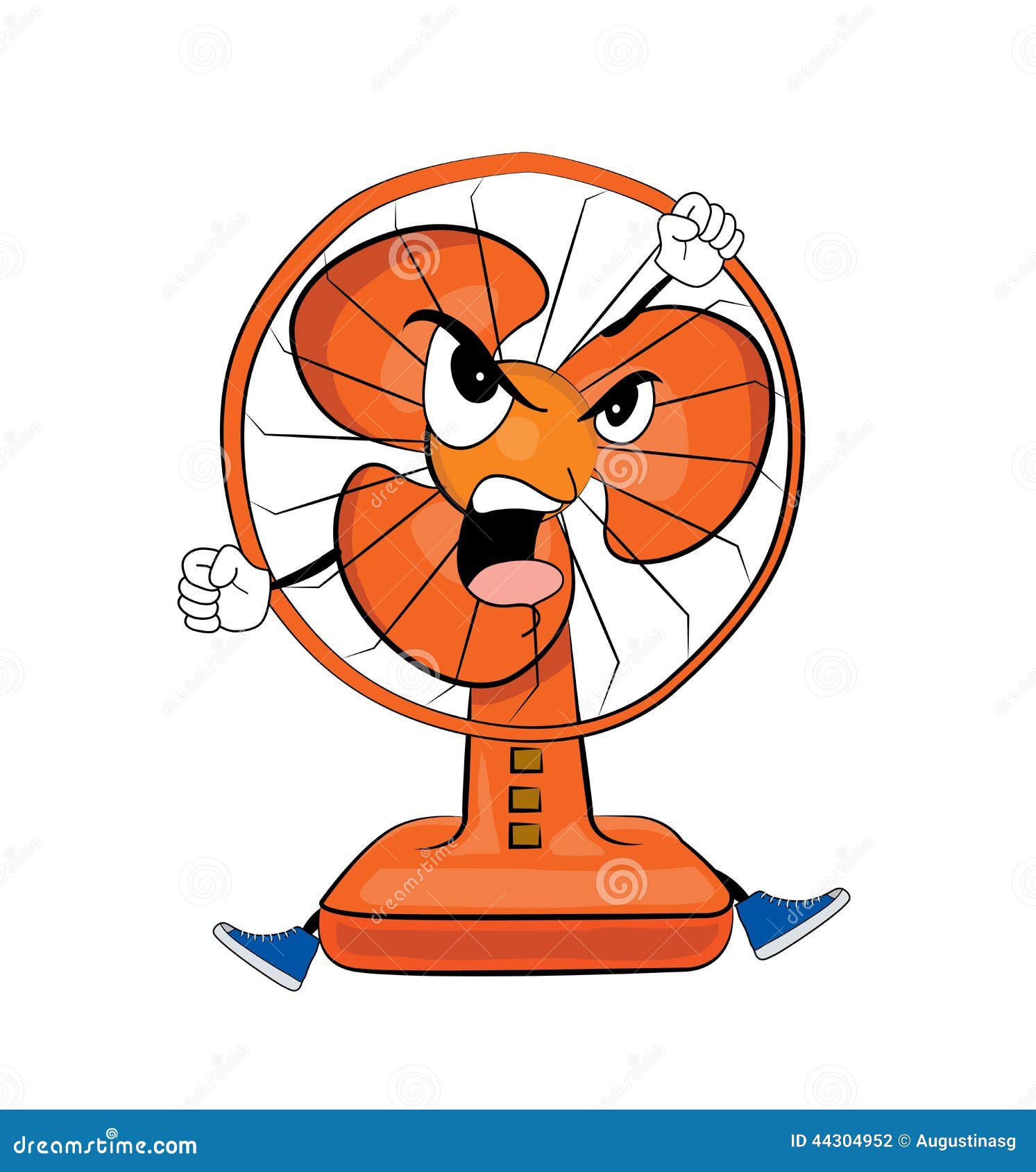 Angry Table Fan Cartoon Stock Illustration | CartoonDealer.com #44304952