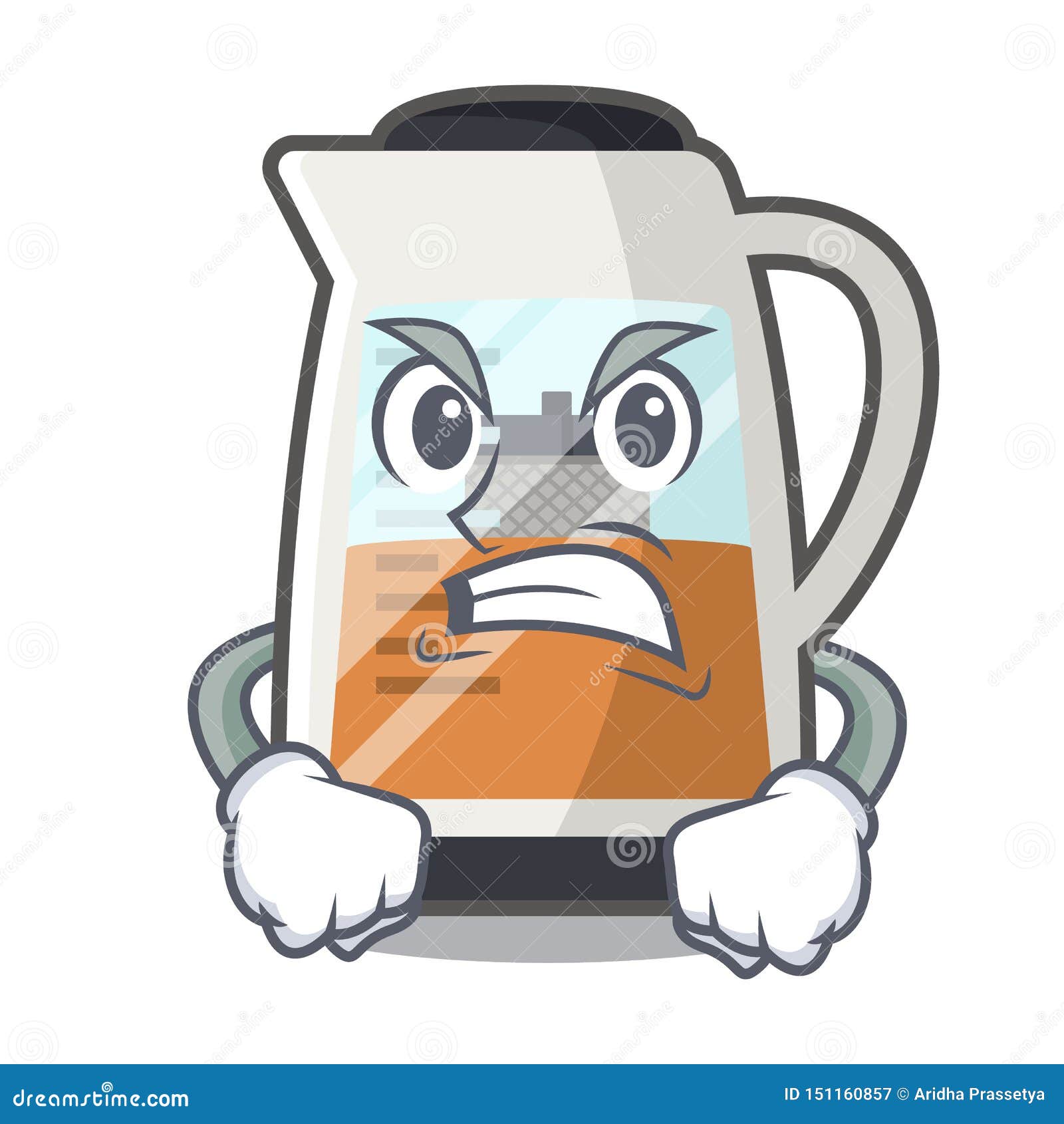 Angry Tea Maker is Served in Cartoon Bottle Stock Vector - Illustration ...