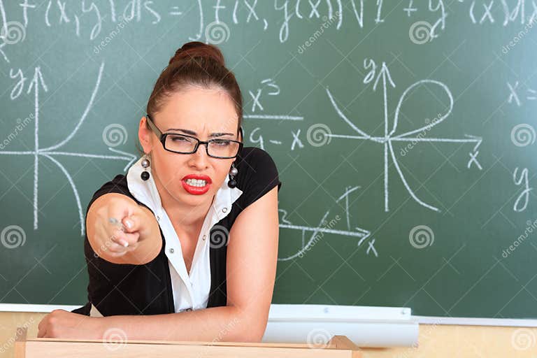 Angry teacher stock image. Image of caucasian, person - 17110641