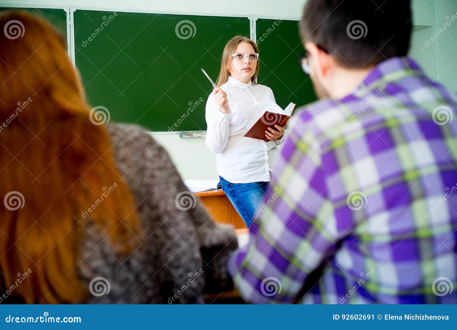 Angry teacher yelling stock image. Image of shout, learn - 92602691