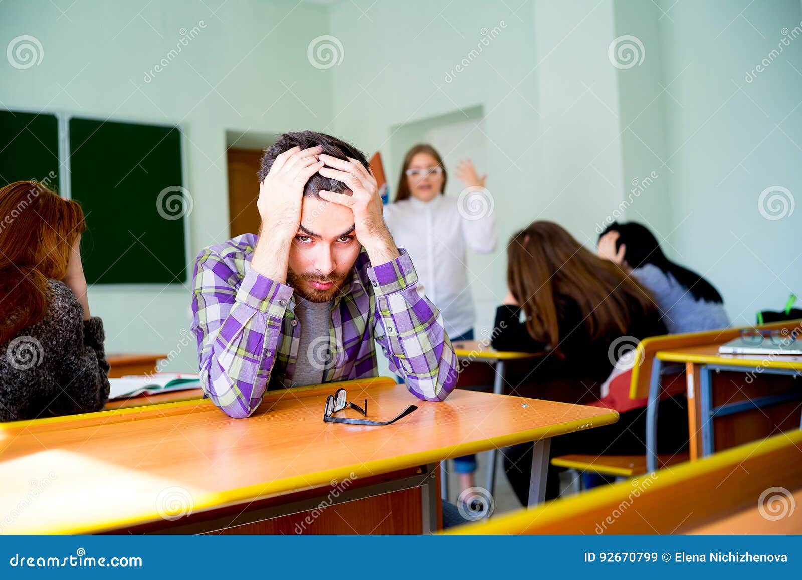 Angry teacher yelling stock image. Image of male, angry - 92670799