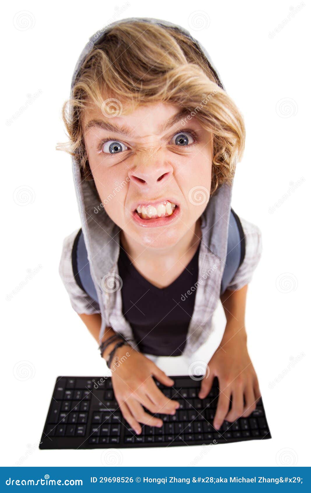 Angry teen boy stock photo. Image of caucasian, distorted - 29698526