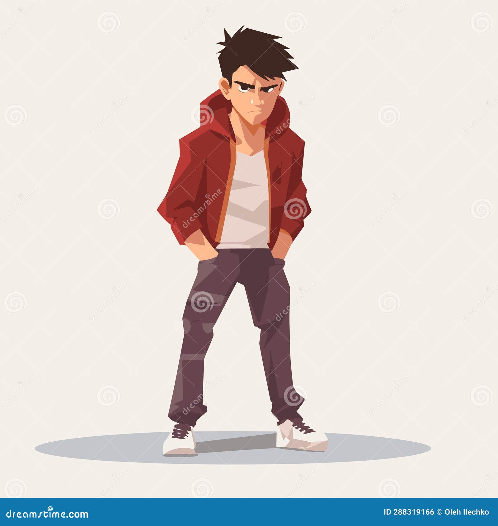 Angry Teen Vector Flat Minimalistic Isolated Illustration Stock ...