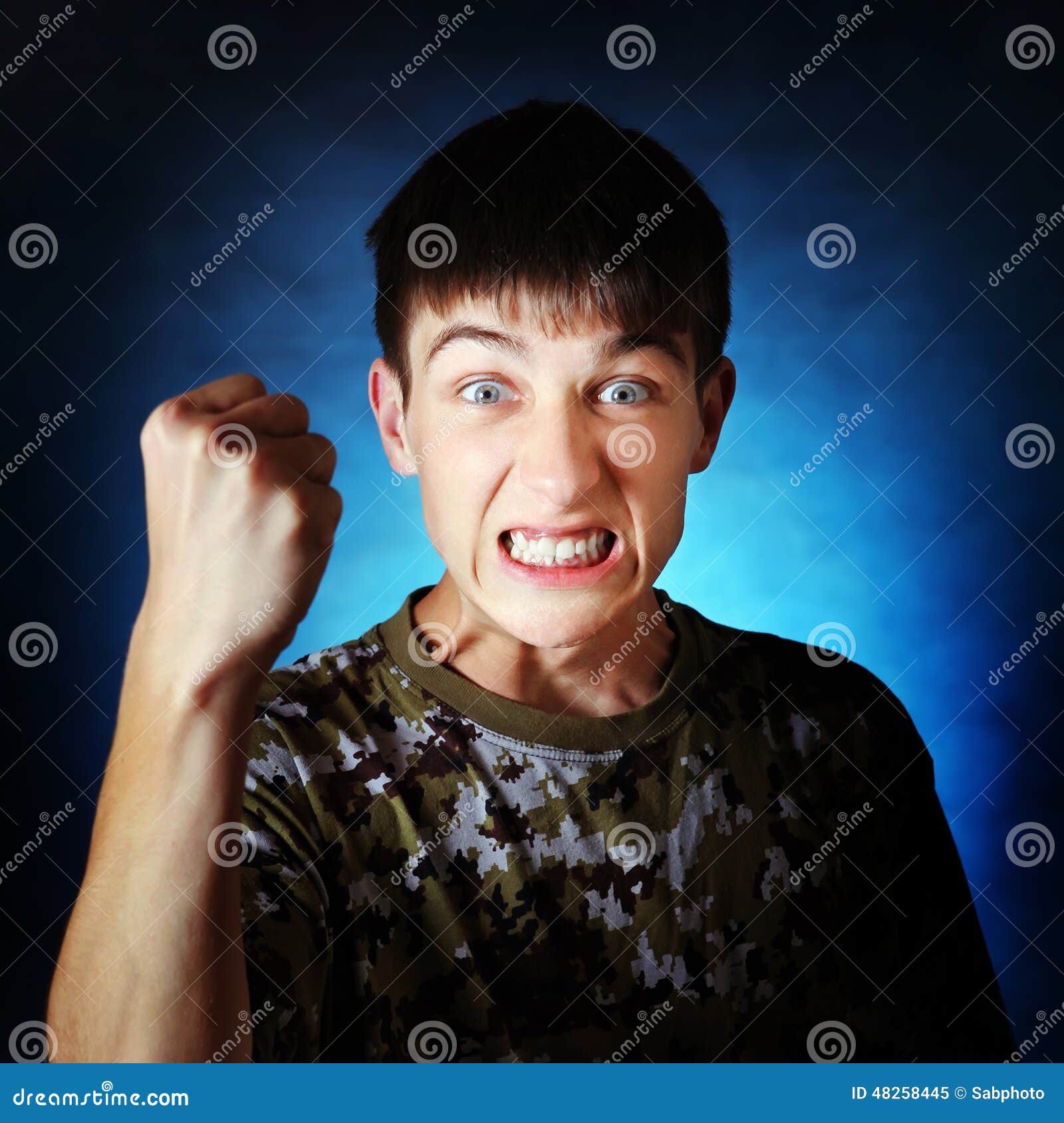 Angry Teenager stock image. Image of boxer, recruit, face - 48258445