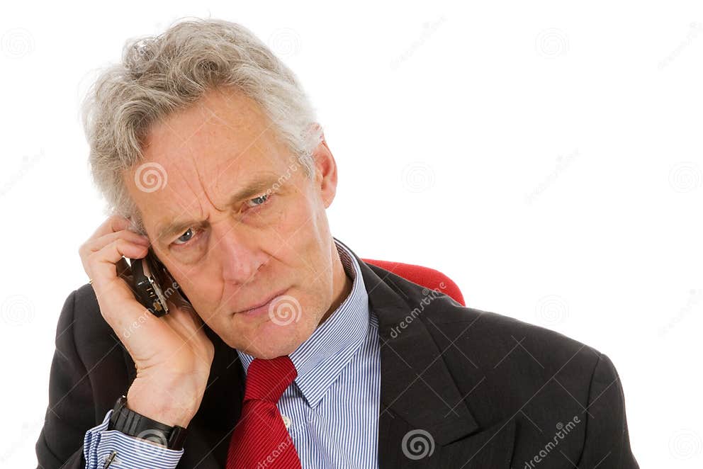 Angry telephone call stock image. Image of portrait, senior - 8958283