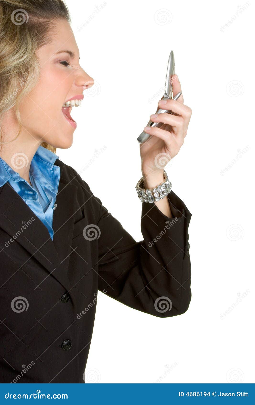 Angry Telephone Woman stock photo. Image of cell, businesswoman - 4686194