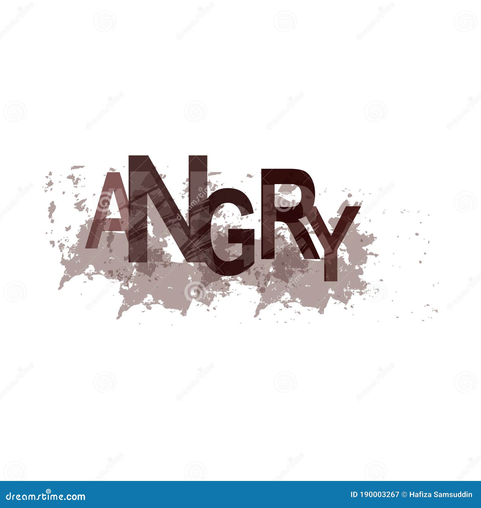 Angry Text. Vector Illustration Decorative Design Stock Vector ...