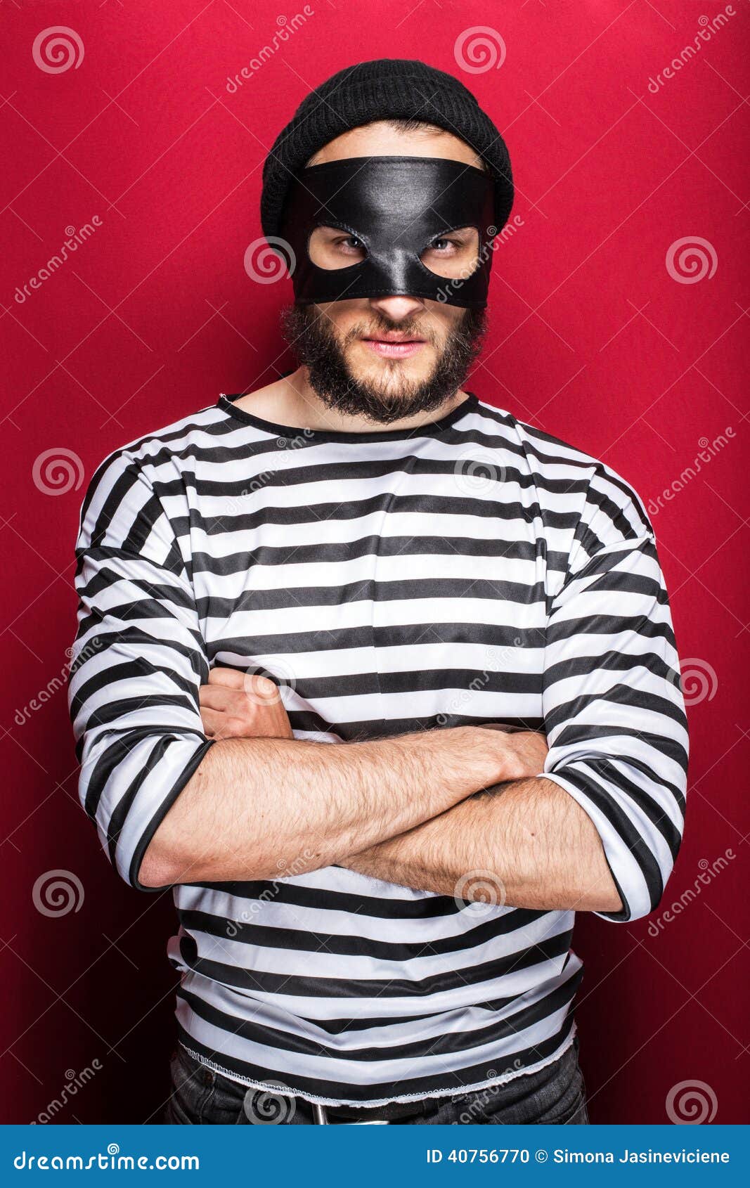 Angry thief with mask stock photo. Image of angry, beard - 40756770