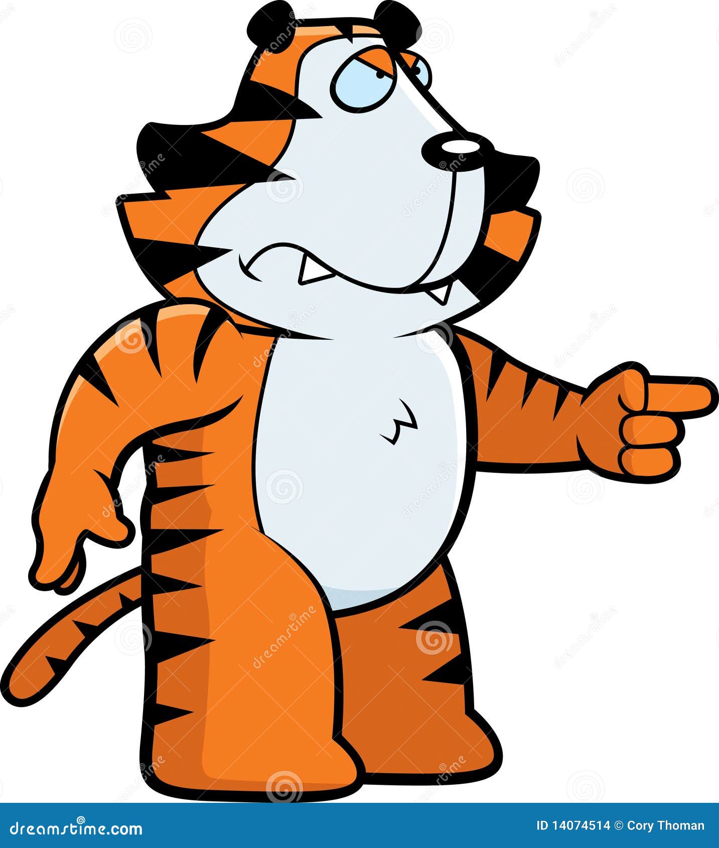Angry Tiger stock vector. Illustration of angry, cartoon - 14074514