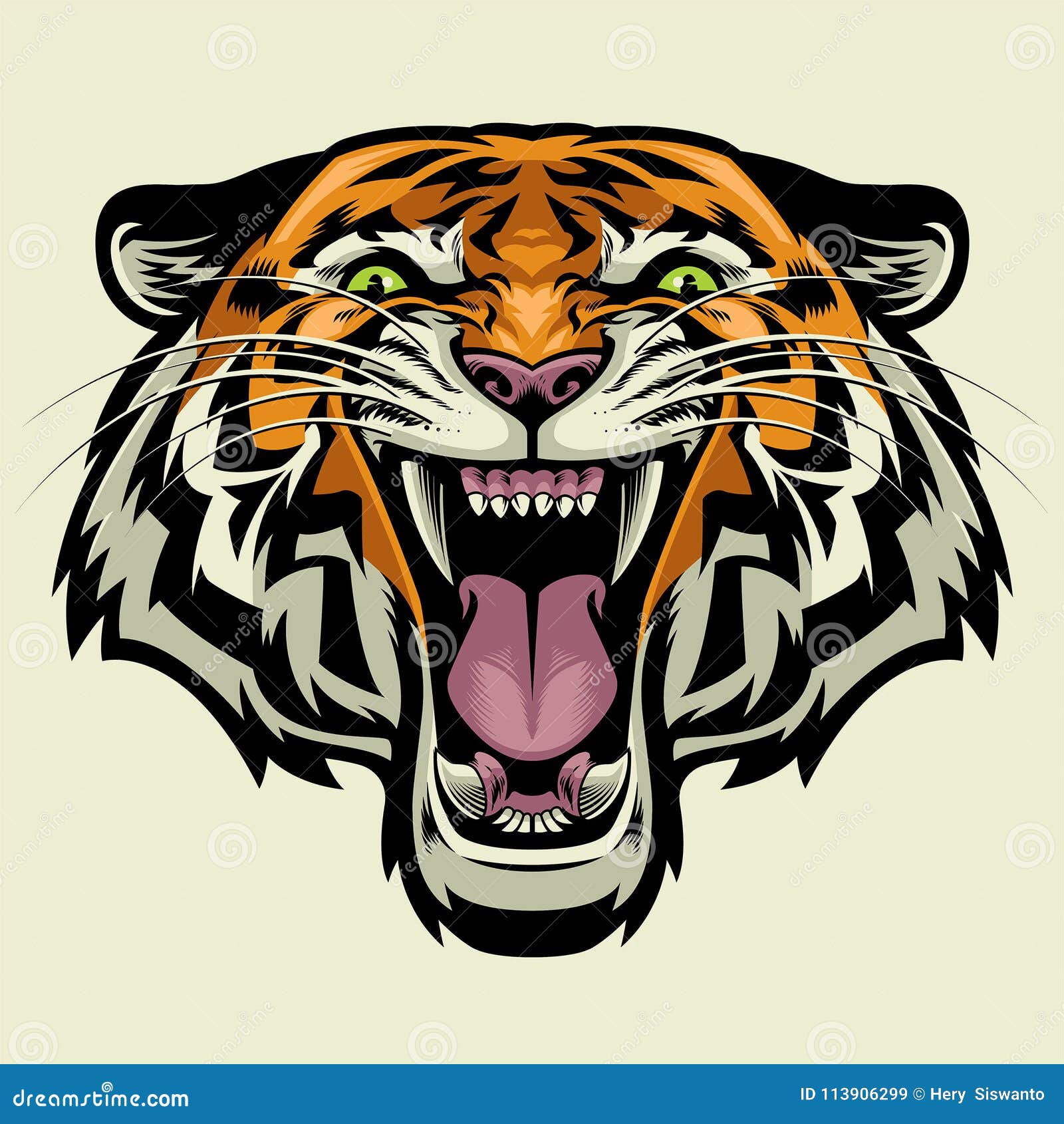 Tiger Head Vector