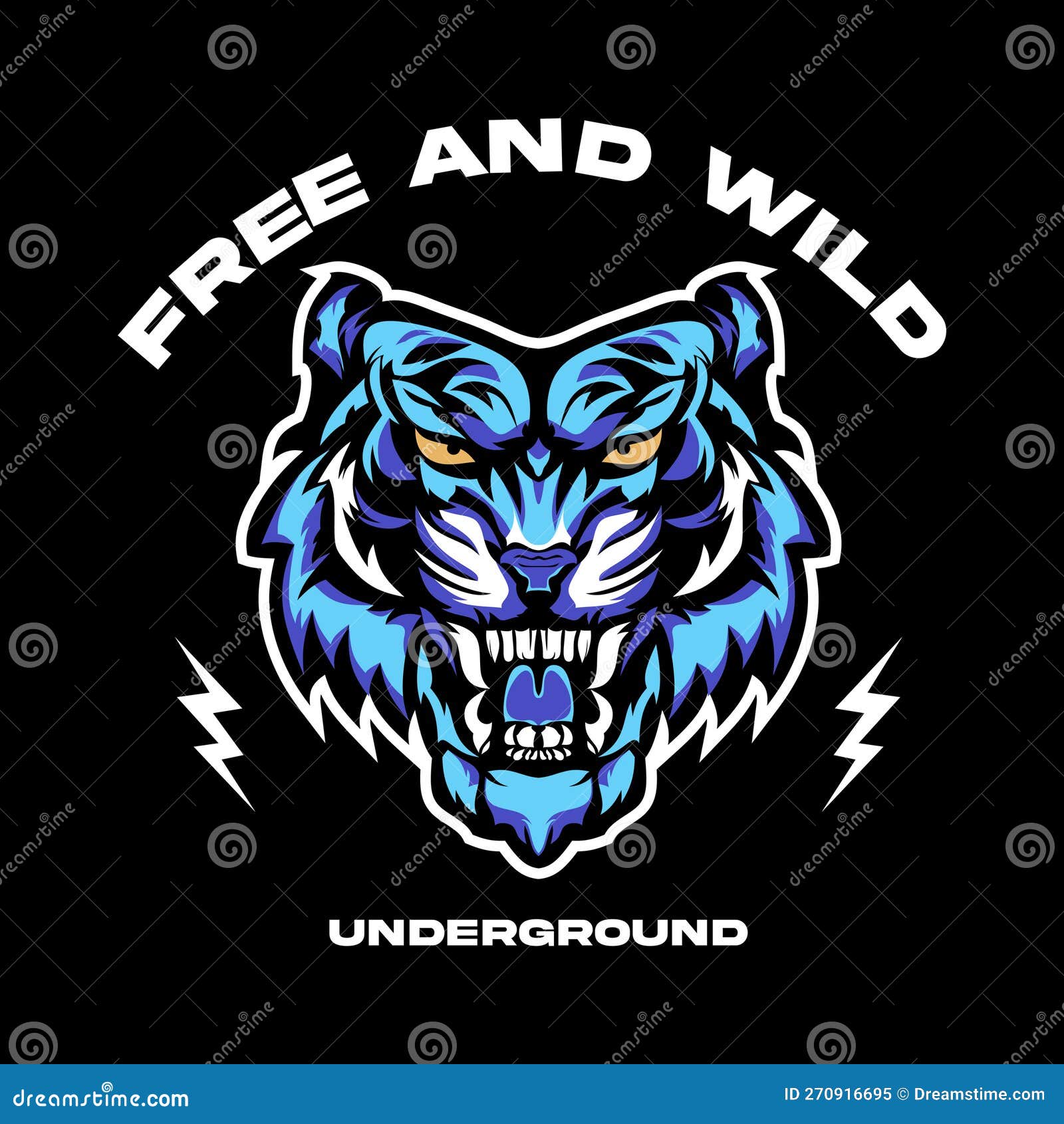 Angry Tiger Vector stock vector. Illustration of danger - 270916695