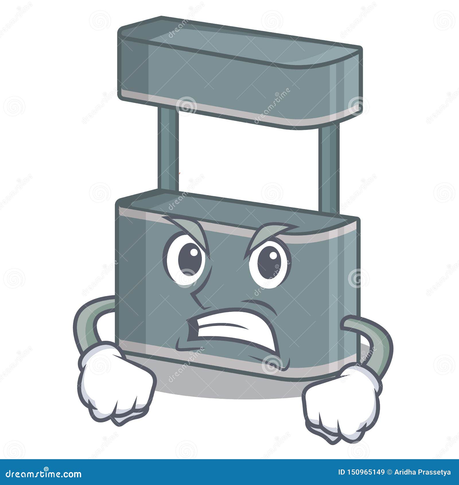 Angry Trade Stand on the Cartoon Roadside Stock Vector - Illustration ...