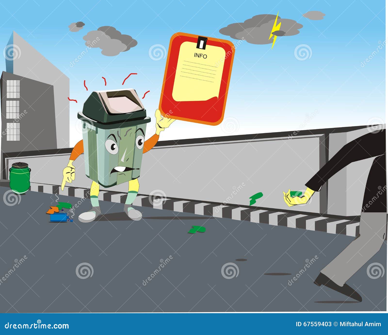 Angry Trash Box stock illustration. Illustration of garbage - 67559403