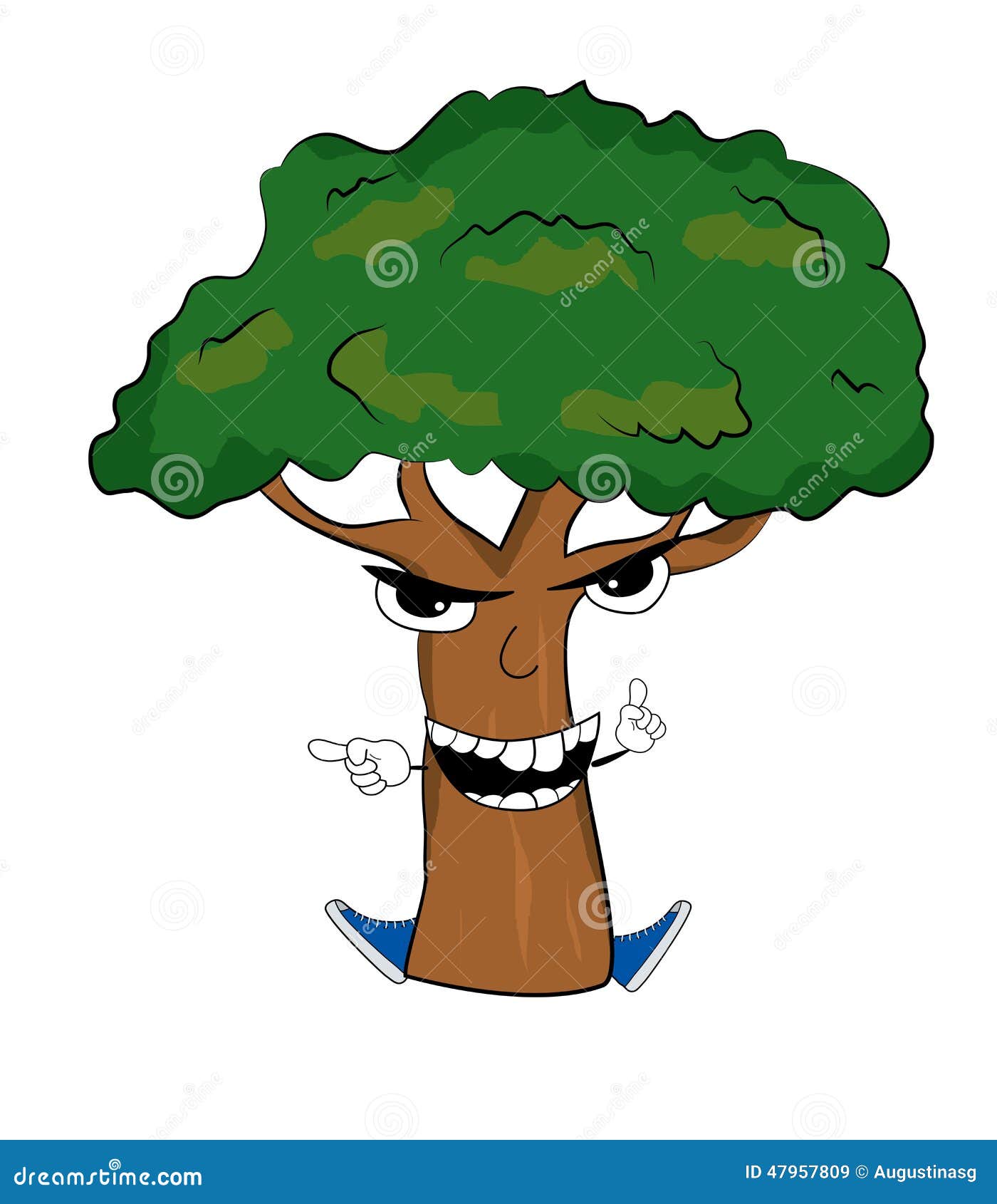 Angry tree cartoon stock illustration. Illustration of icon - 47957809