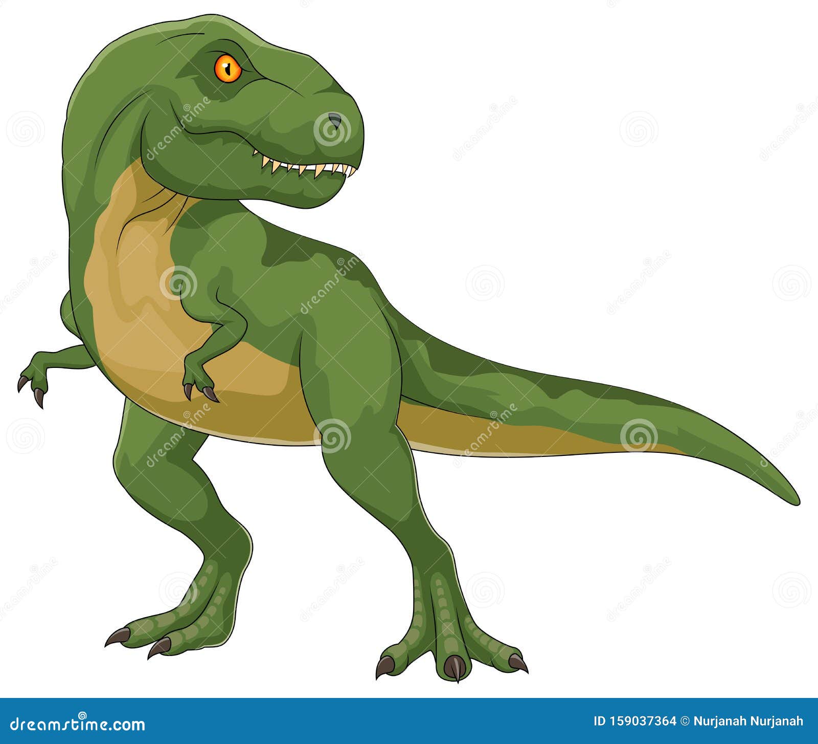 Angry tyrannosaurus rex stock vector. Illustration of scary - 159037364