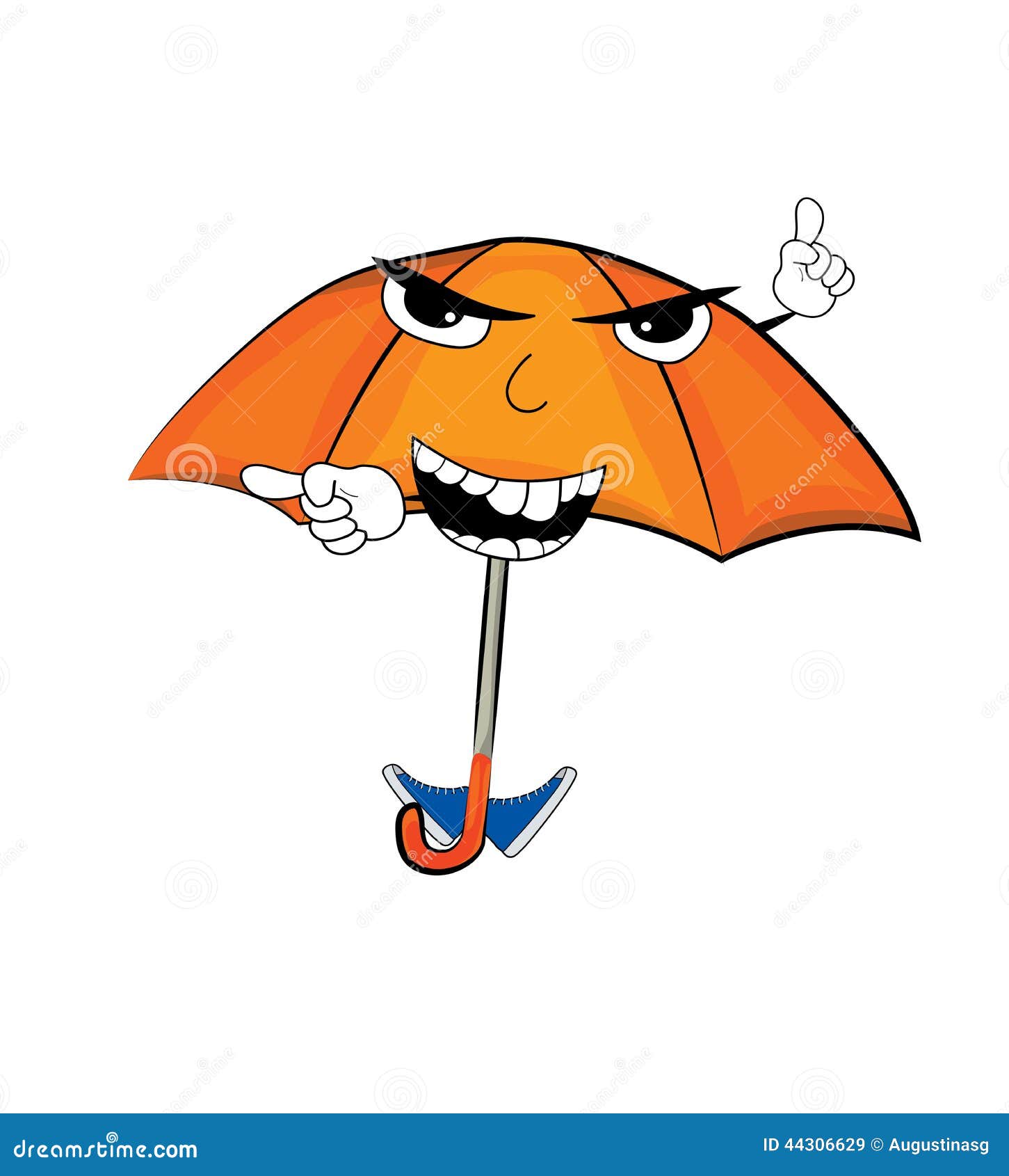 Angry Umbrella Cartoon Stock Illustration | CartoonDealer.com #44306629