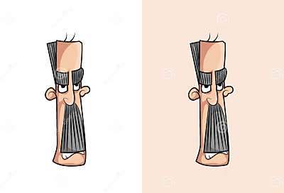 Angry Uncle Cartoon Face. stock illustration. Illustration of laughing ...