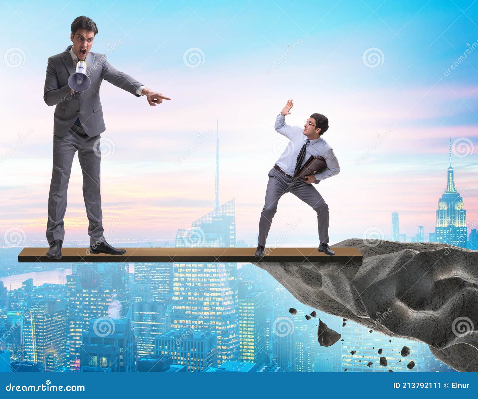 Angry Unwise Boss Shouting and Yelling at this Important Employe Stock ...